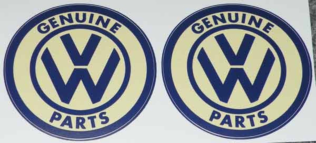 X2 2.2 Inch GENUINE VW PARTS Decals Volkwagen Beetle, Volkswagen Bus ...