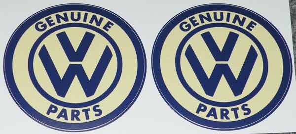 X2 2.2 Inch GENUINE VW PARTS Decals Volkwagen Beetle, Volkswagen Bus ...
