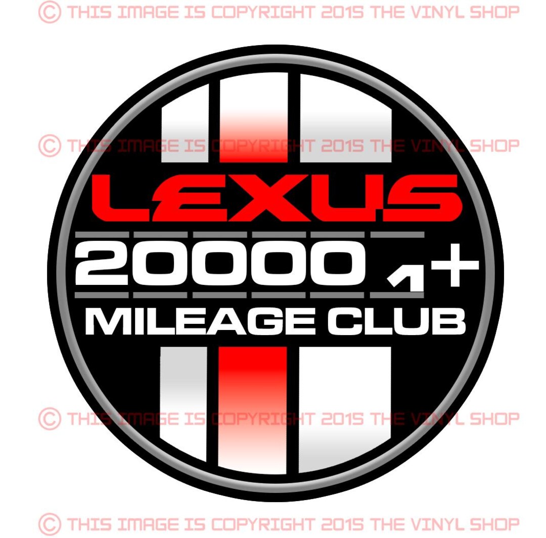 Lexus 3 Inch Decal 200k High Miles Club Tacoma SR5 4X4 4runner TRD ...