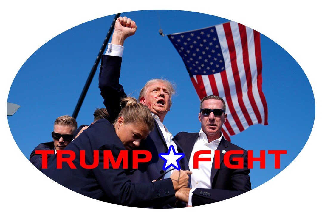 Trump Assassination Attempt Trump FIGHT! Vinyl Decal Sticker 5 Inches ...