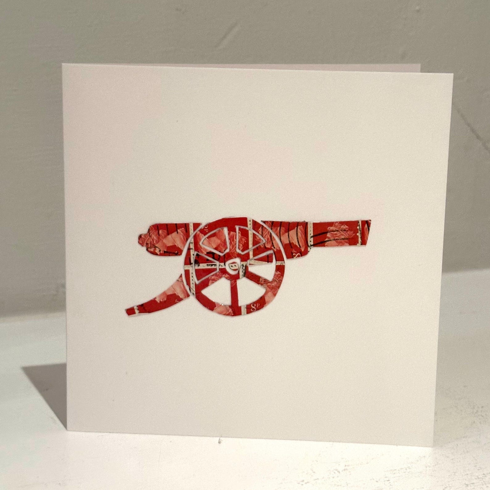 Handmade ARSENAL / GOONER / GUNNERS Greeting Card - Made With Authentic ...