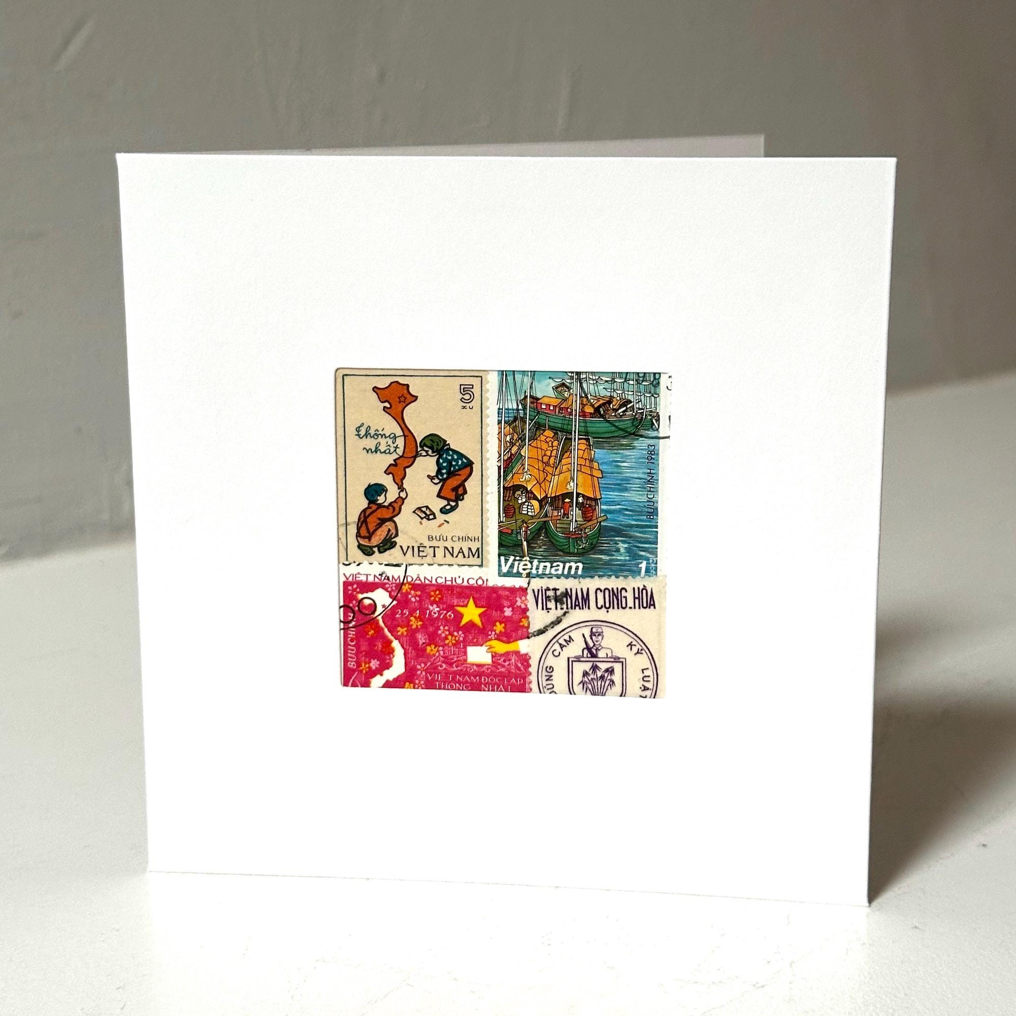 Handmade VIETNAM / VIETNAMESE Greeting Card - Made With Authentic ...