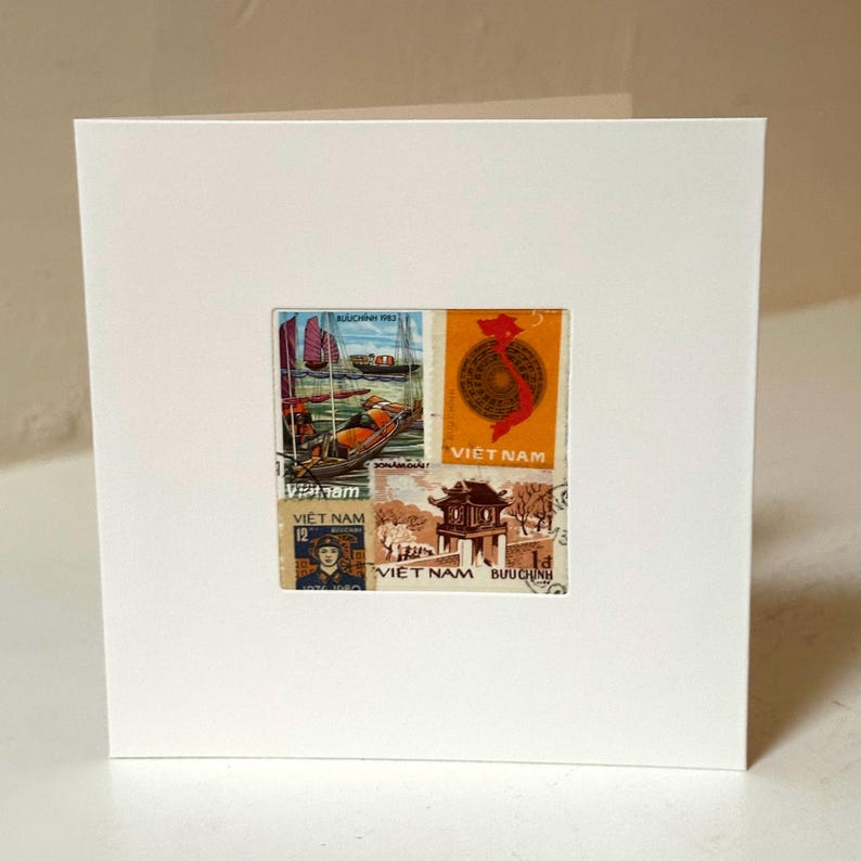 Handmade VIETNAM / VIETNAMESE Greeting Card - Made With Authentic ...