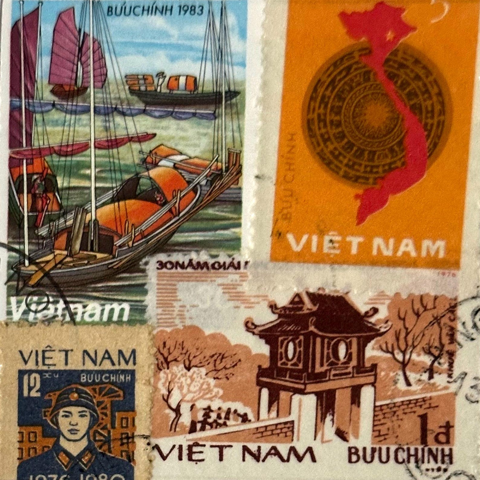 Handmade VIETNAM / VIETNAMESE Greeting Card - Made With Authentic ...