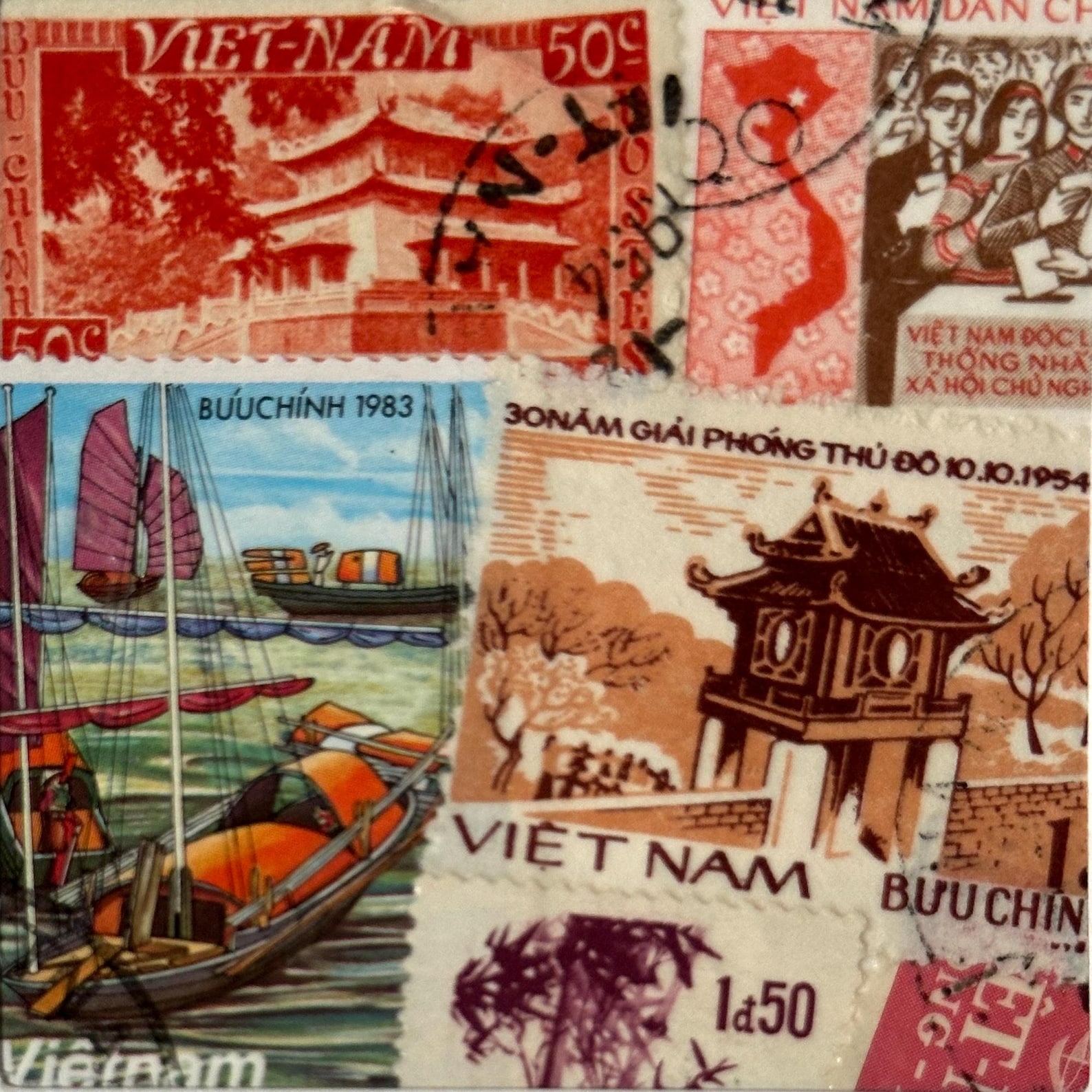 Handmade VIETNAM / VIETNAMESE Greeting Card - Made With Authentic ...