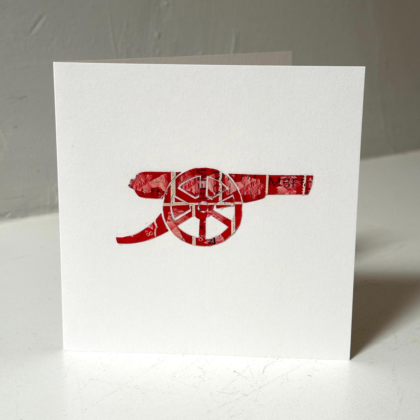 Handmade ARSENAL / GOONER / GUNNERS Greeting Card - Made With Authentic ...