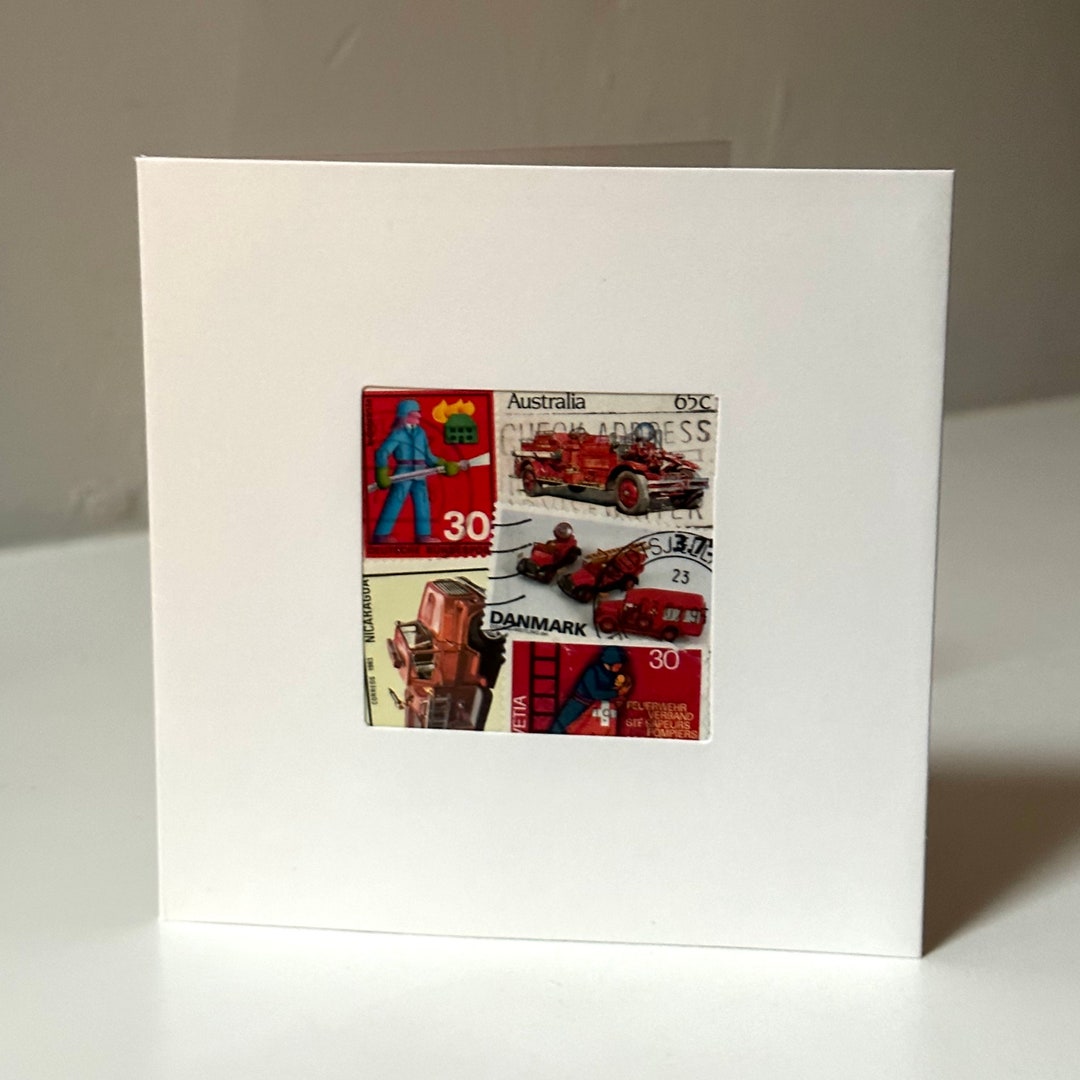 Handmade FIREMAN / FIREFIGHTER Greeting Card Made With - Etsy