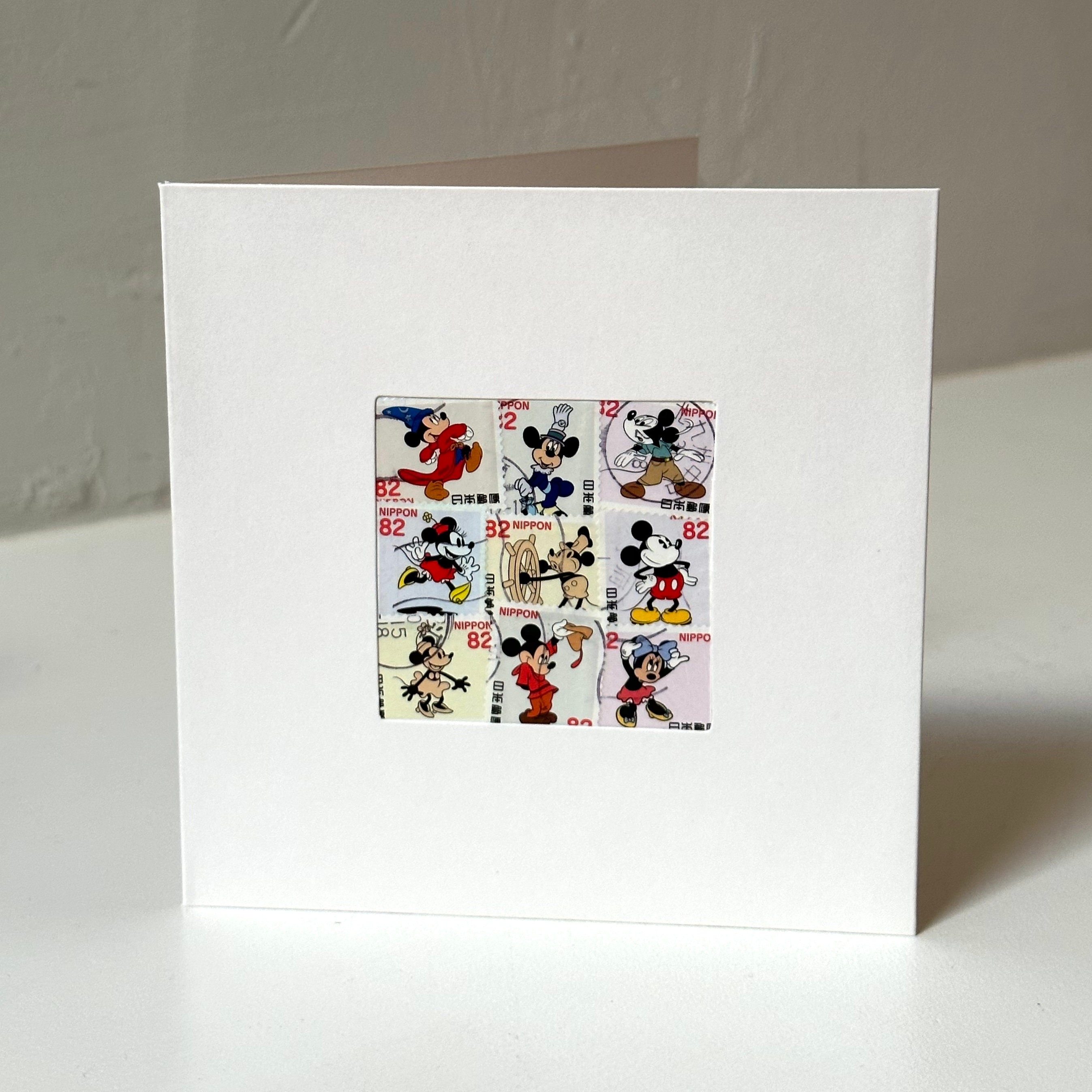 Handmade Mickey Mouse Greeting Card Crafted With Authentic - Etsy