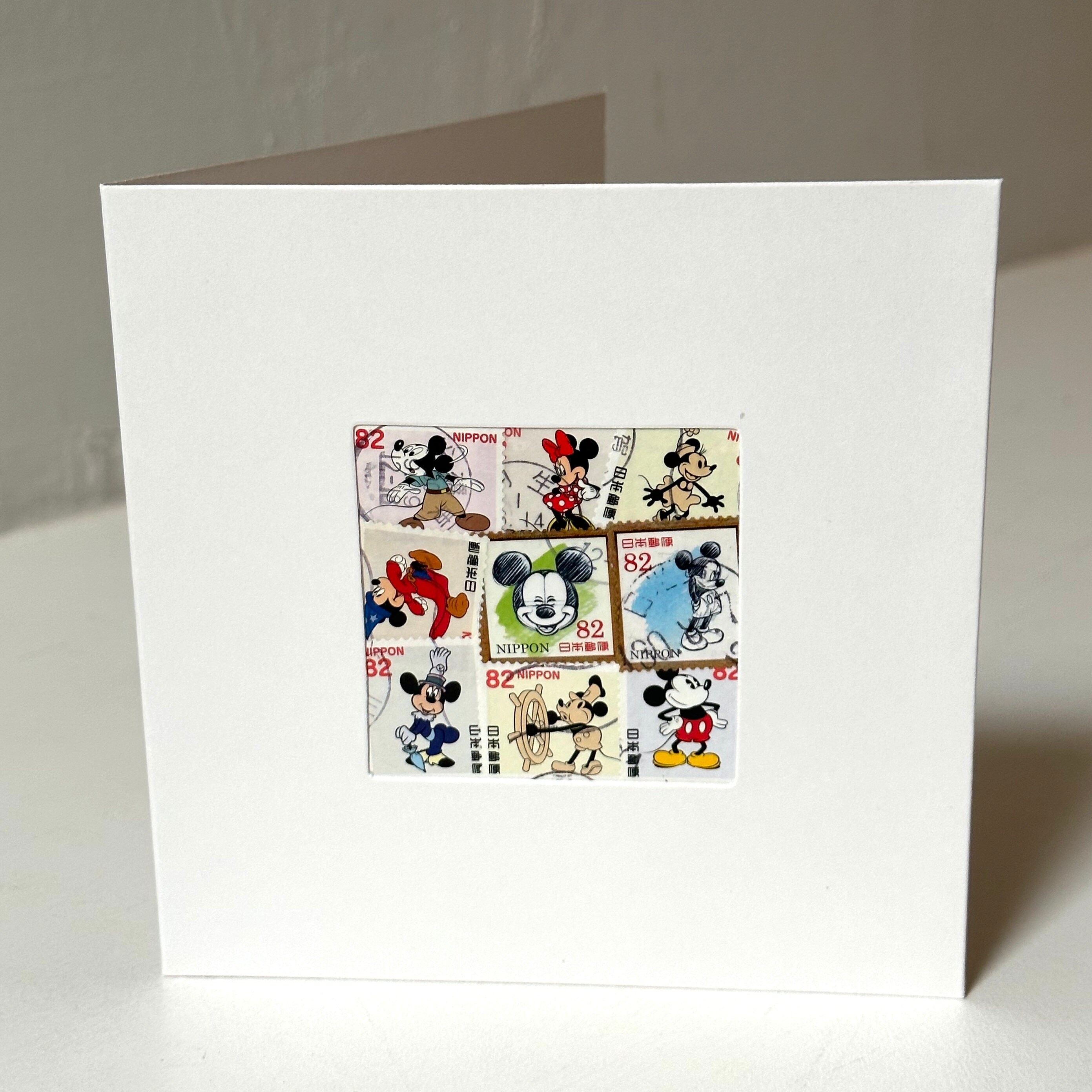 Handmade Mickey Mouse Greeting Card Crafted With Authentic - Etsy