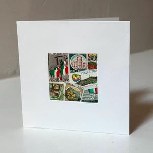 Handmade ITALIA / ITALY Greeting Card - Made With Authentic Postage ...