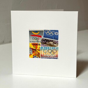 Handmade Olympics / Olympian Greeting Card Made With Authentic Postage ...
