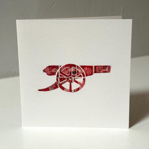 Handmade ARSENAL / GOONER / GUNNERS Greeting Card Made With Authentic ...