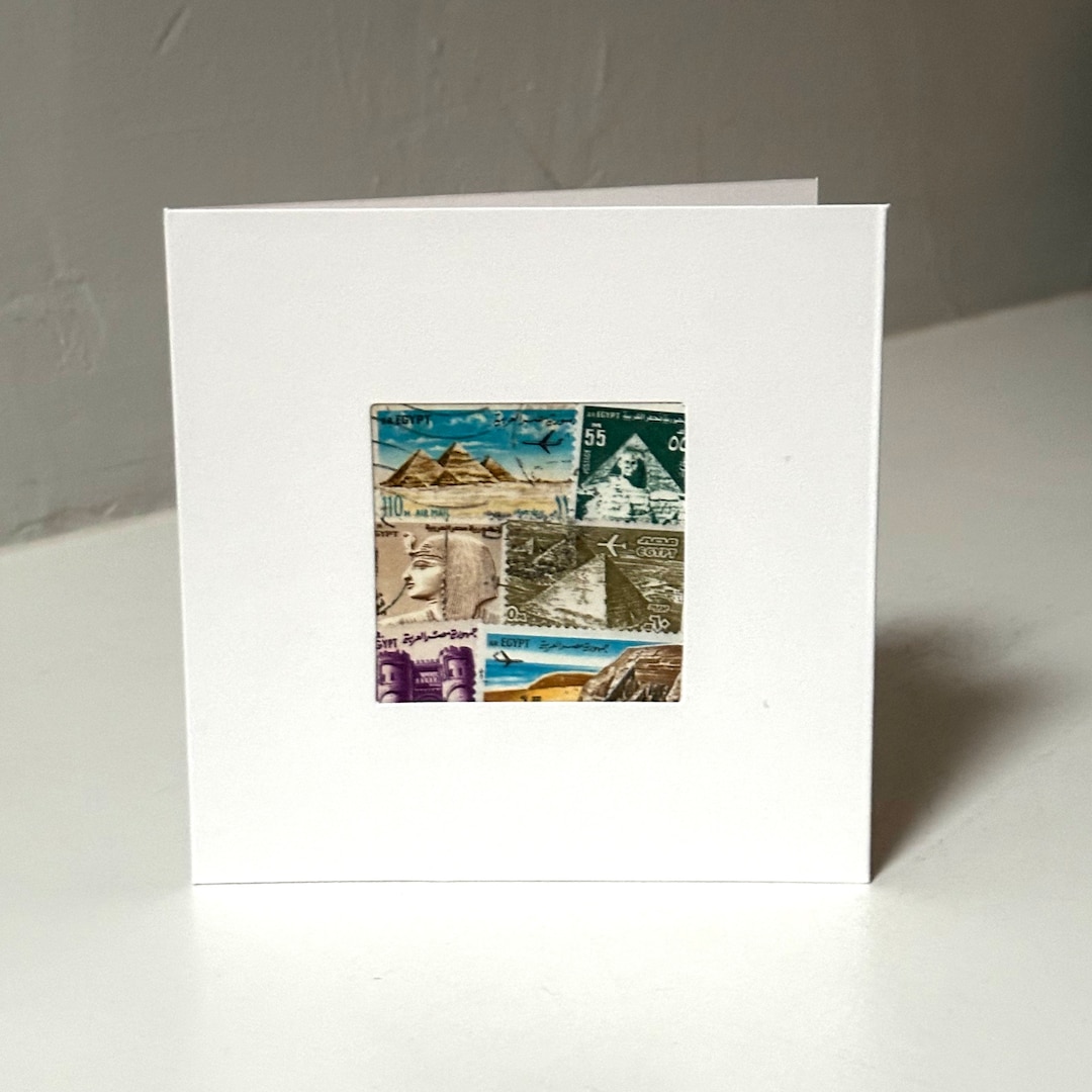 Handmade EGYPT / EGYPTIAN Greeting Card Made With Authentic Postage ...