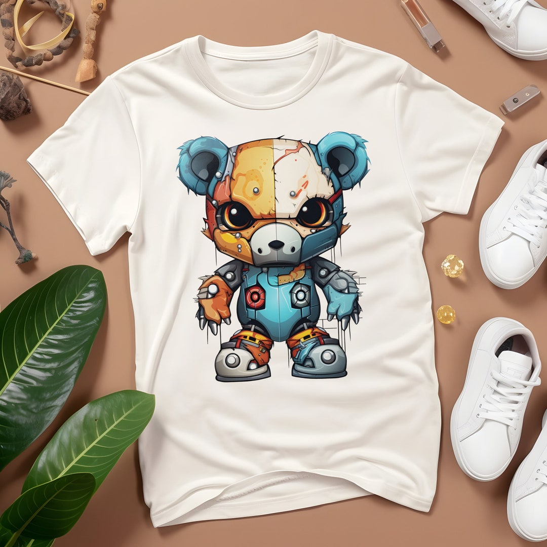 Cyber Cuddles: Robotic Villain Teddy Bear T-shirt Unisex - Etsy