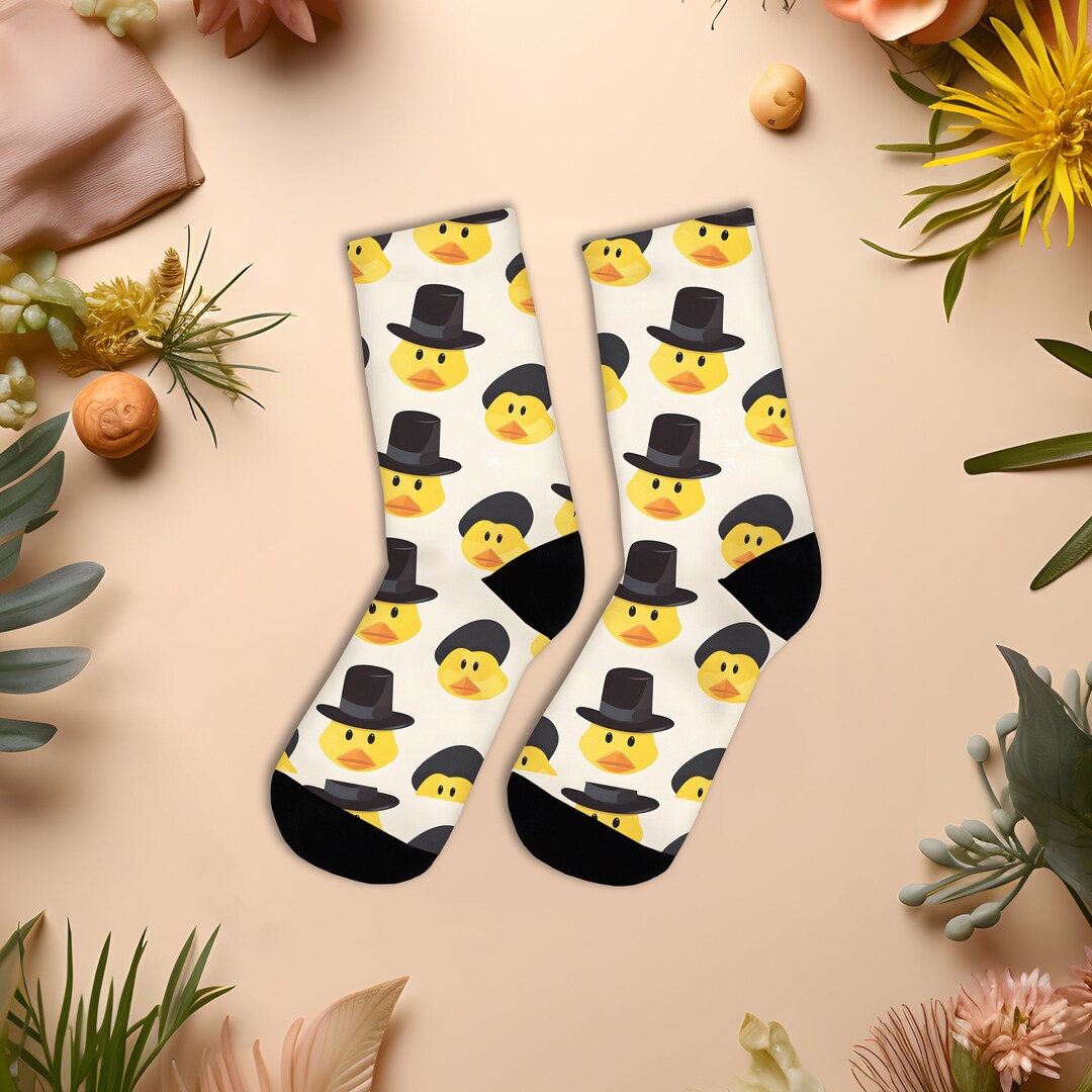 Quack up Your Style With Cute Duck Socks,cushioned Crew Socks ...