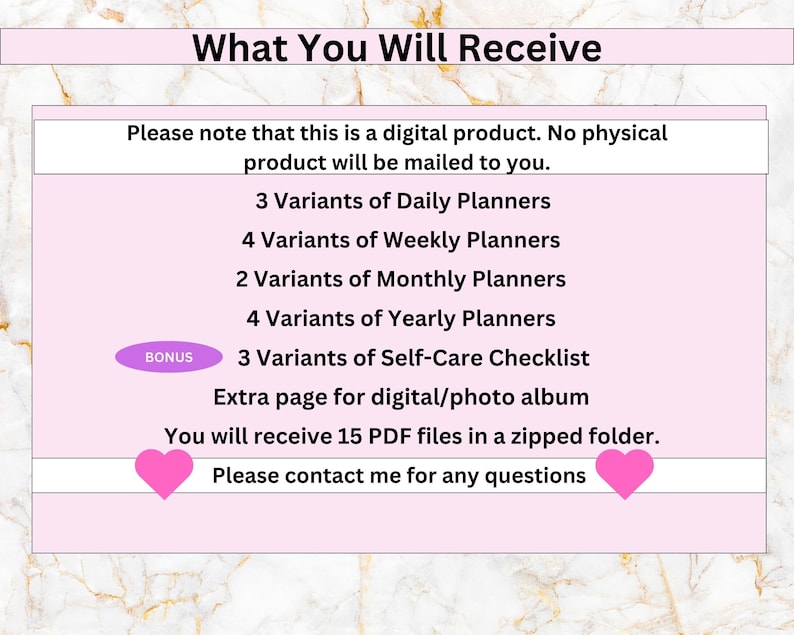 Planner Undated Printable Planner Gift Mothers Day Organizer Printable ...