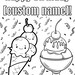 Personalized Coloring Pages for Kids' Birthday Party, Birthday Party ...