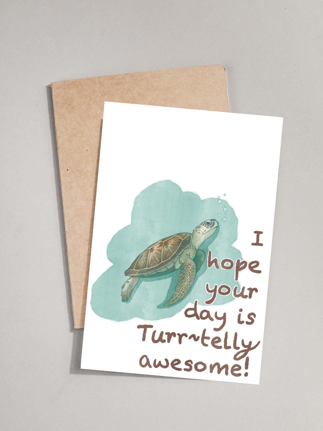 Turtle Pun Card Printable - Cute Encouragement Card - Instant Download ...