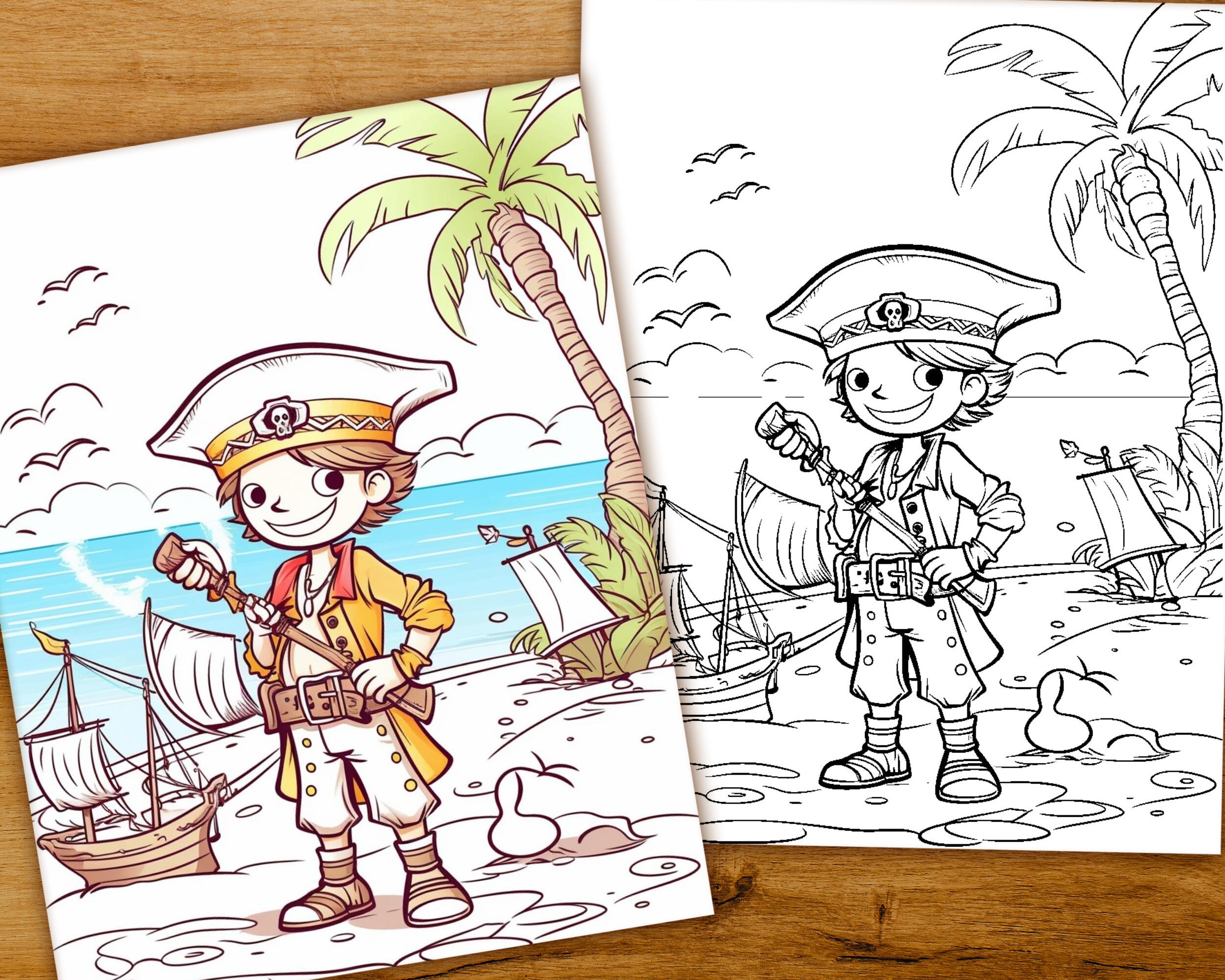 Ahoy, Matey Pirate Printables and Coloring Fun for Kids Pirate Coloring ...