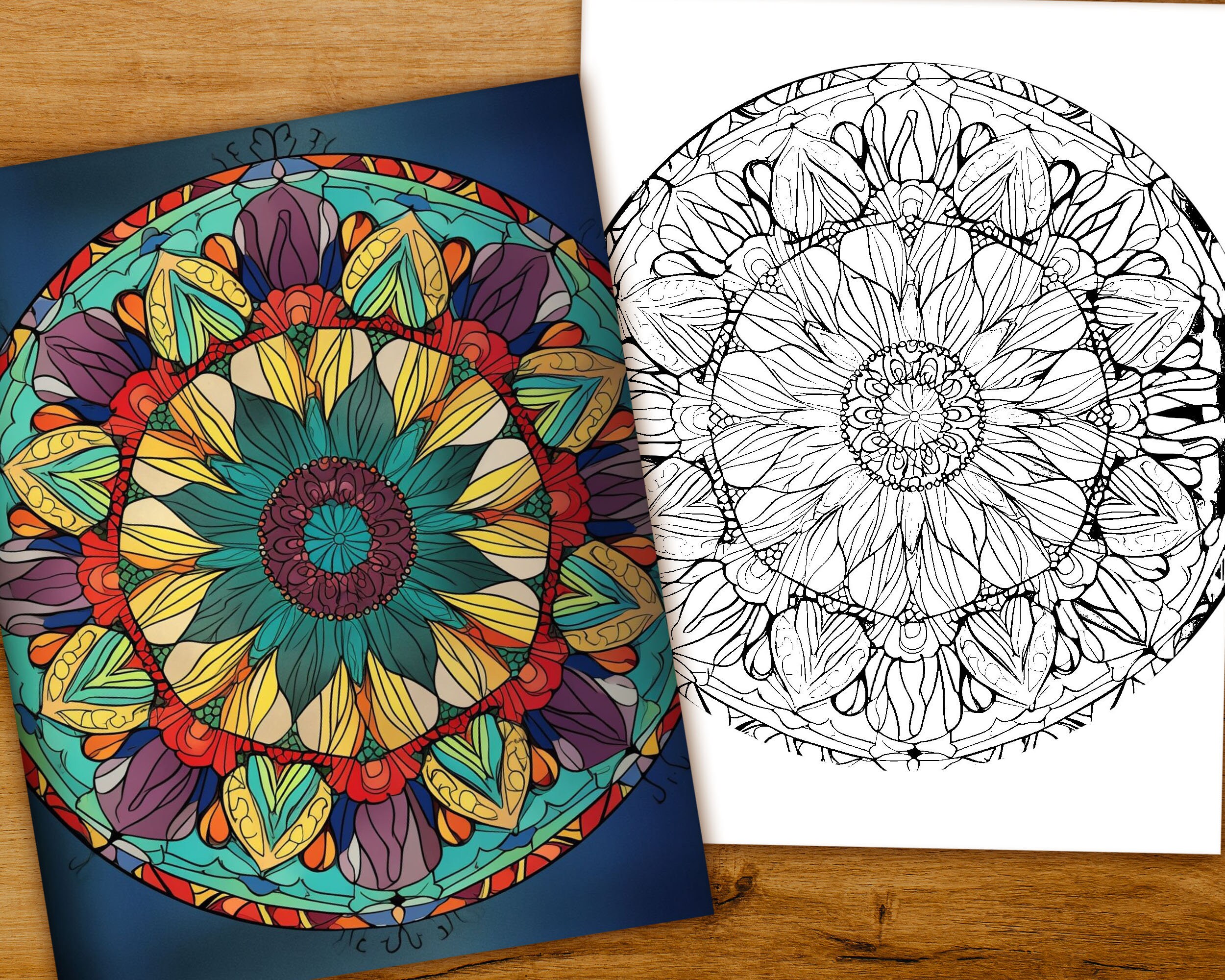 Mandala Coloring Pages Printable Easy Coloring Book for Kids & Adults ...