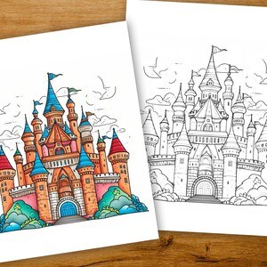 Enchanting Castle Coloring Book: Knight Adventures & Majestic Towers ...