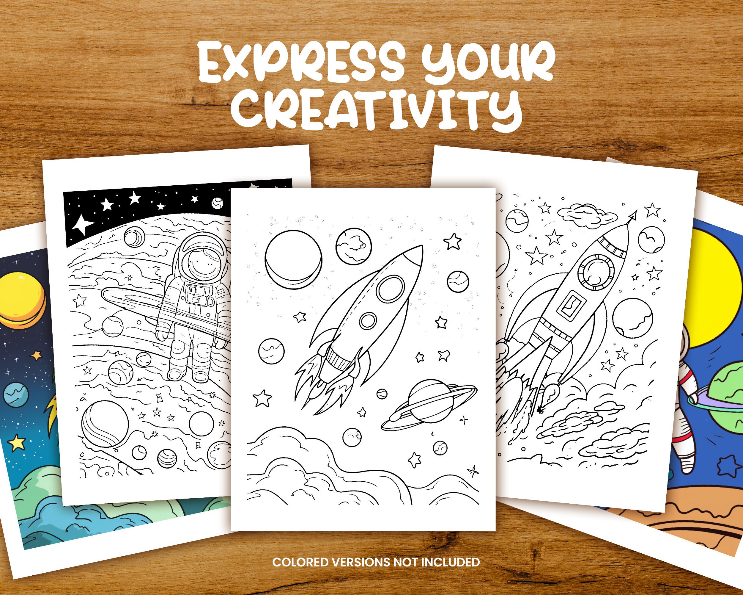 Astronauts & Astronomy Coloring Book - Outer Space Exploration ...