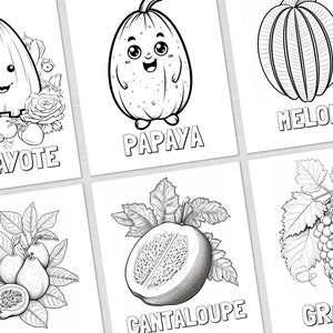 Coloring Birthday Bundle: Printable Coloring Pages of Fruits, Plants ...