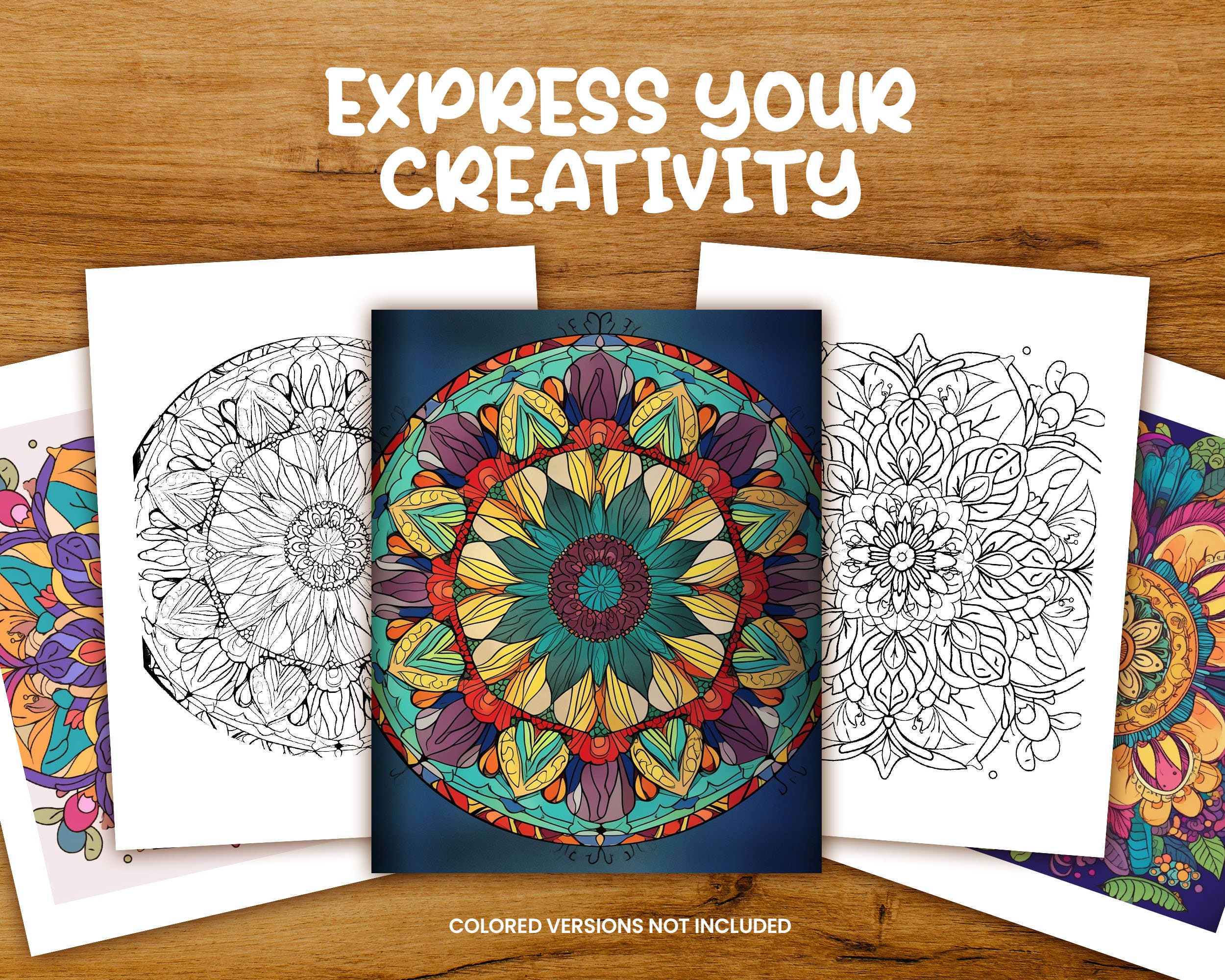 Mandala Coloring Pages Printable Easy Coloring Book for Kids & Adults ...