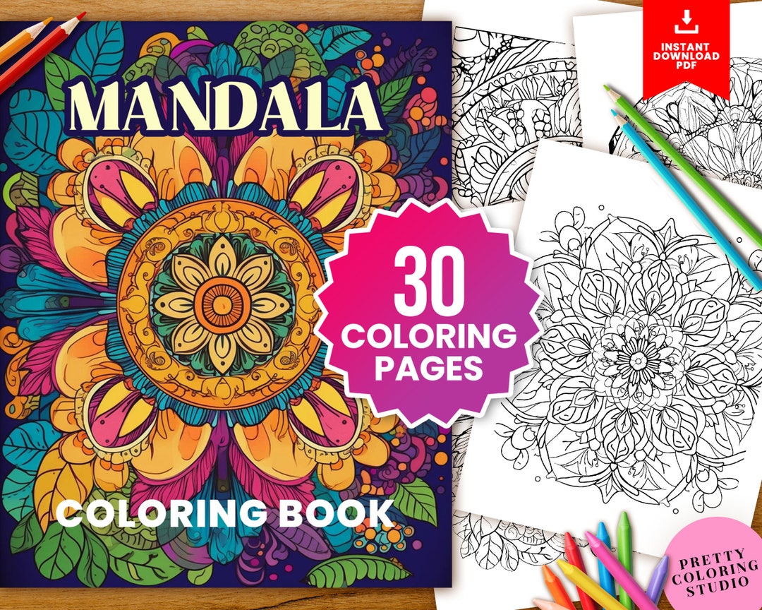 Mandala Coloring Pages - Printable Easy Coloring Book for Kids & Adults ...