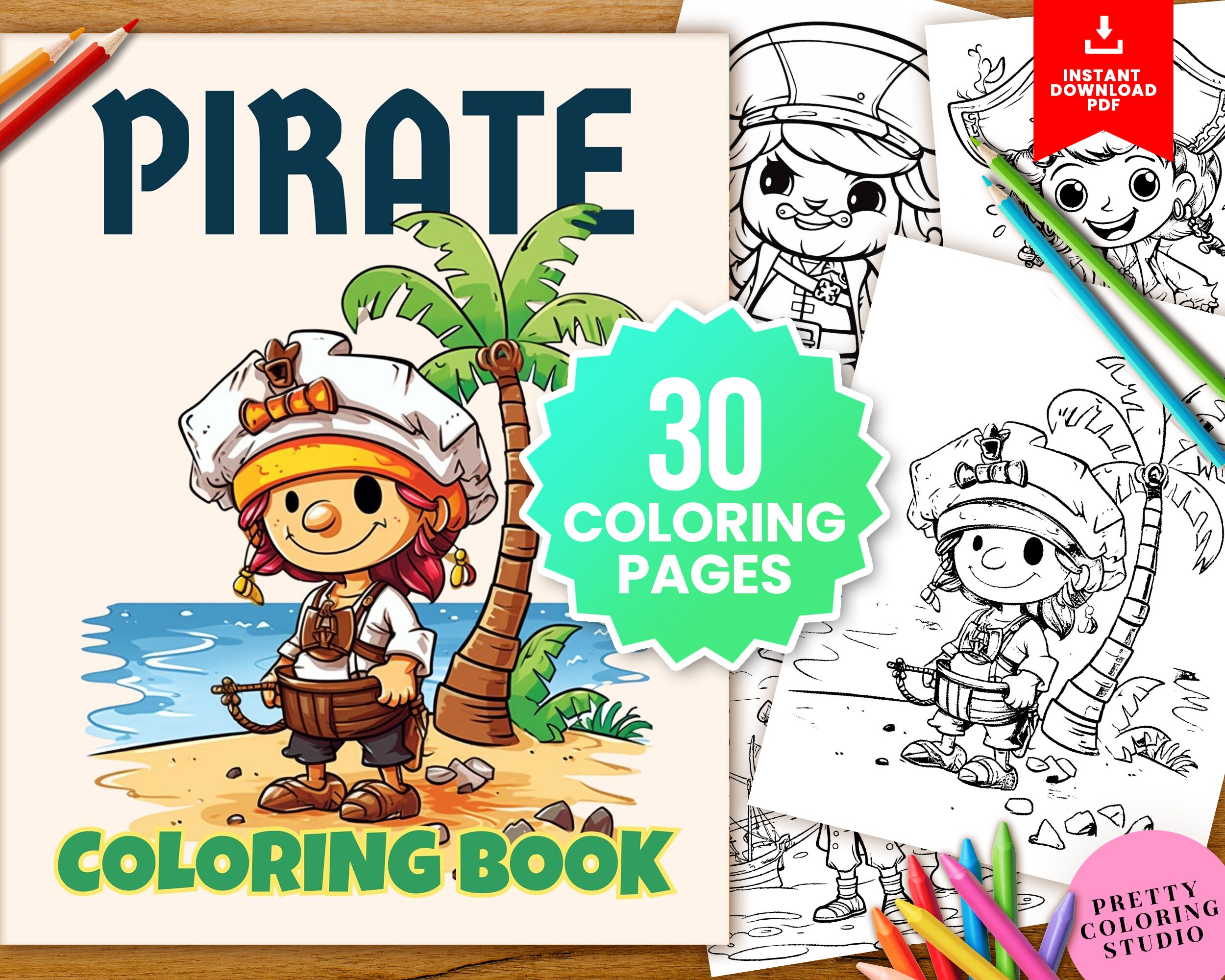 Ahoy, Matey! Pirate Printables and Coloring Fun for Kids | Pirate ...