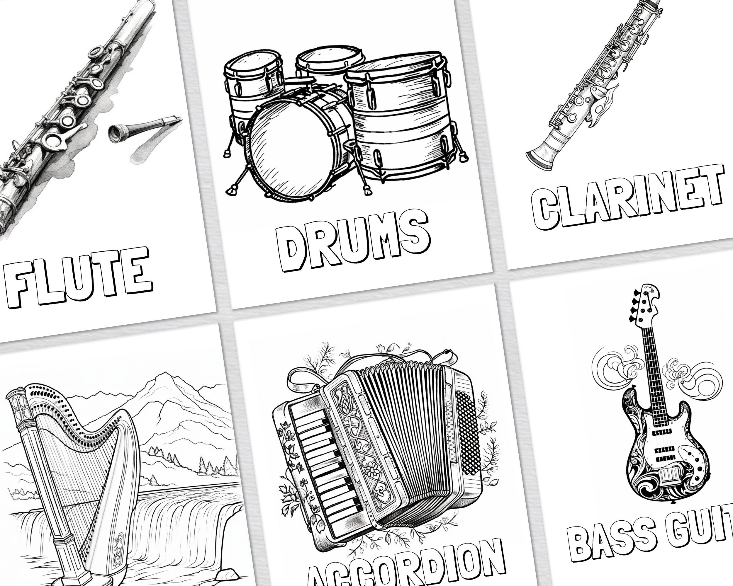 Musical Harmony Coloring Book: Vibrant Strings & Artistic Expressions ...