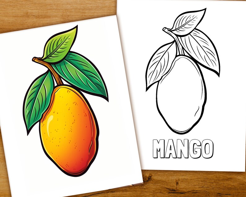 Coloring Birthday Bundle: Printable Coloring Pages of Fruits, Plants ...