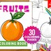 Coloring Birthday Bundle: Printable Coloring Pages of Fruits, Plants ...