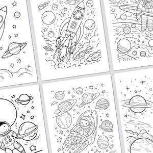Astronauts & Astronomy Coloring Book - Outer Space Exploration ...