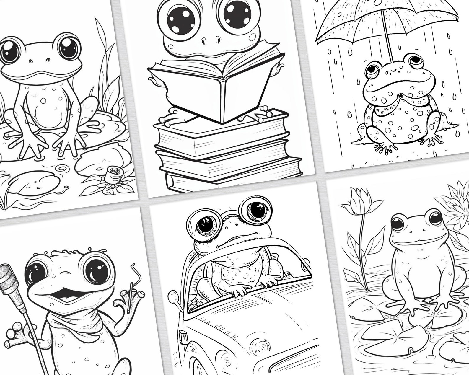 Fascinating Frog Art Coloring Page - Delightful Printable Coloring Book ...