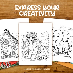 Delightful Animal Coloring Page Bundle - Fun Adult & Kids Coloring ...