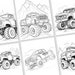 Printable Monster Truck Coloring Book for Kids and Adults - Digital ...