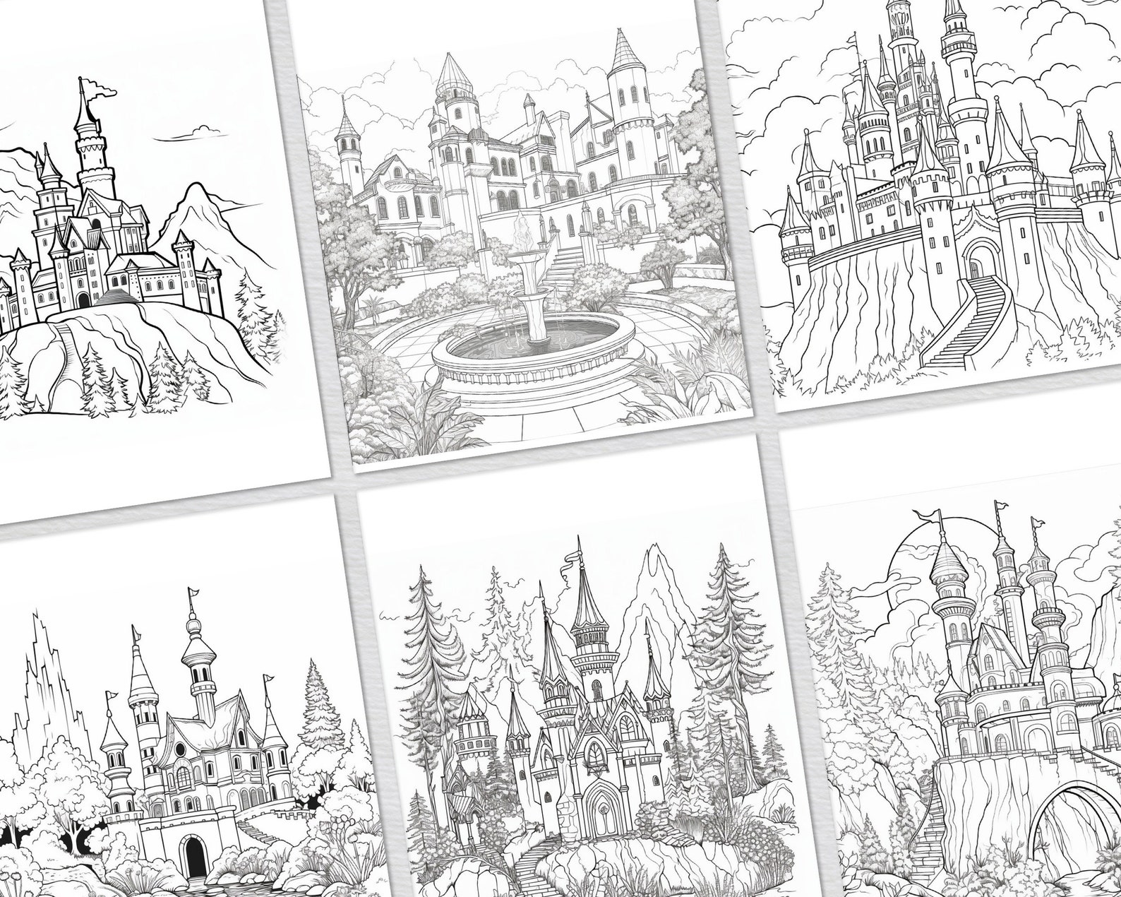 Enchanting Castle Coloring Book: Knight Adventures & Majestic Towers ...