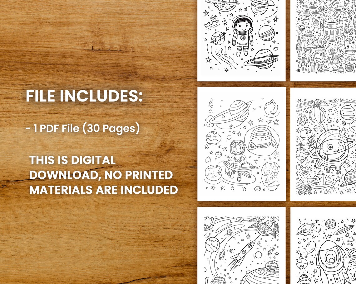 Astronauts & Astronomy Coloring Book - Outer Space Exploration ...