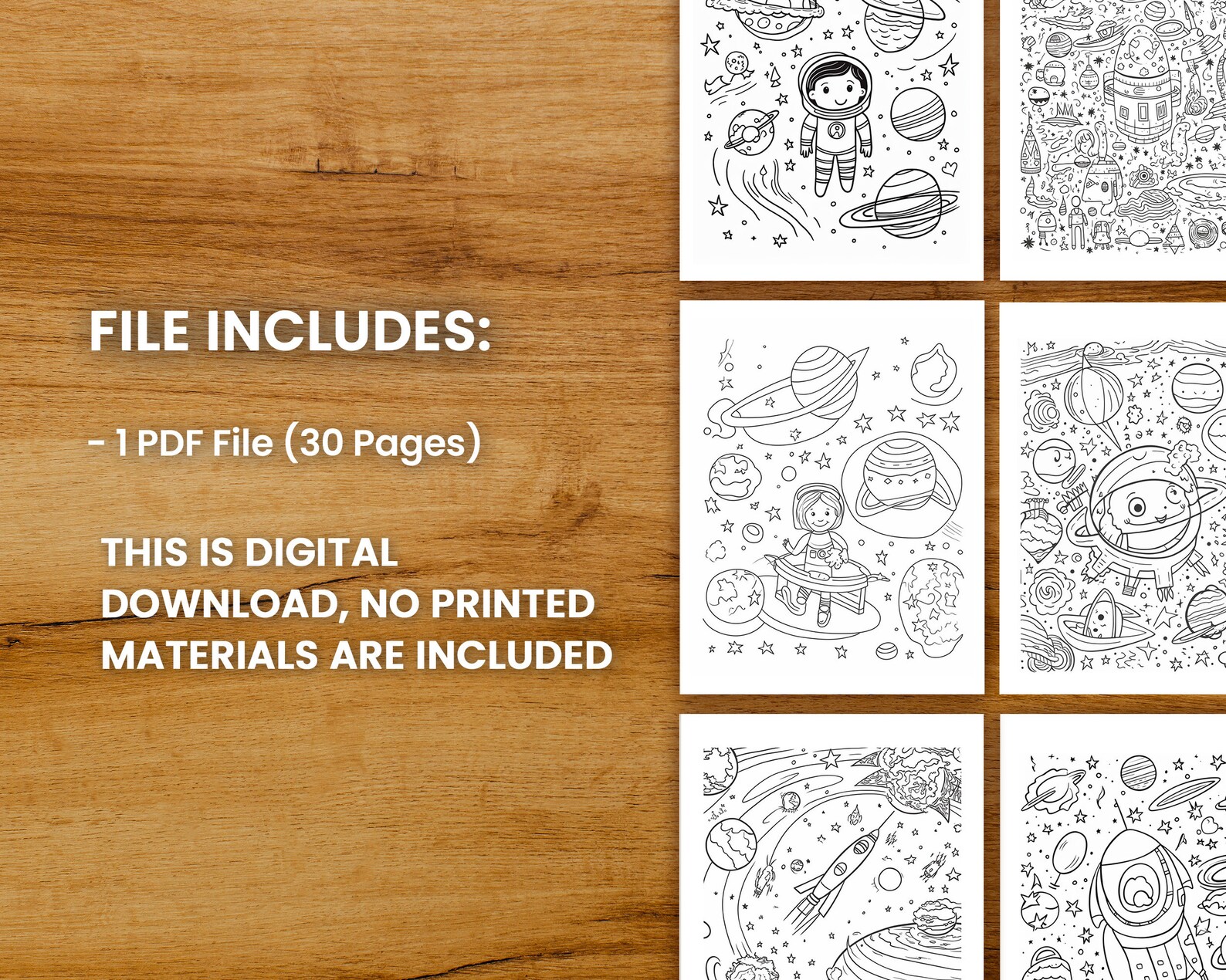 Astronauts & Astronomy Coloring Book - Outer Space Exploration ...