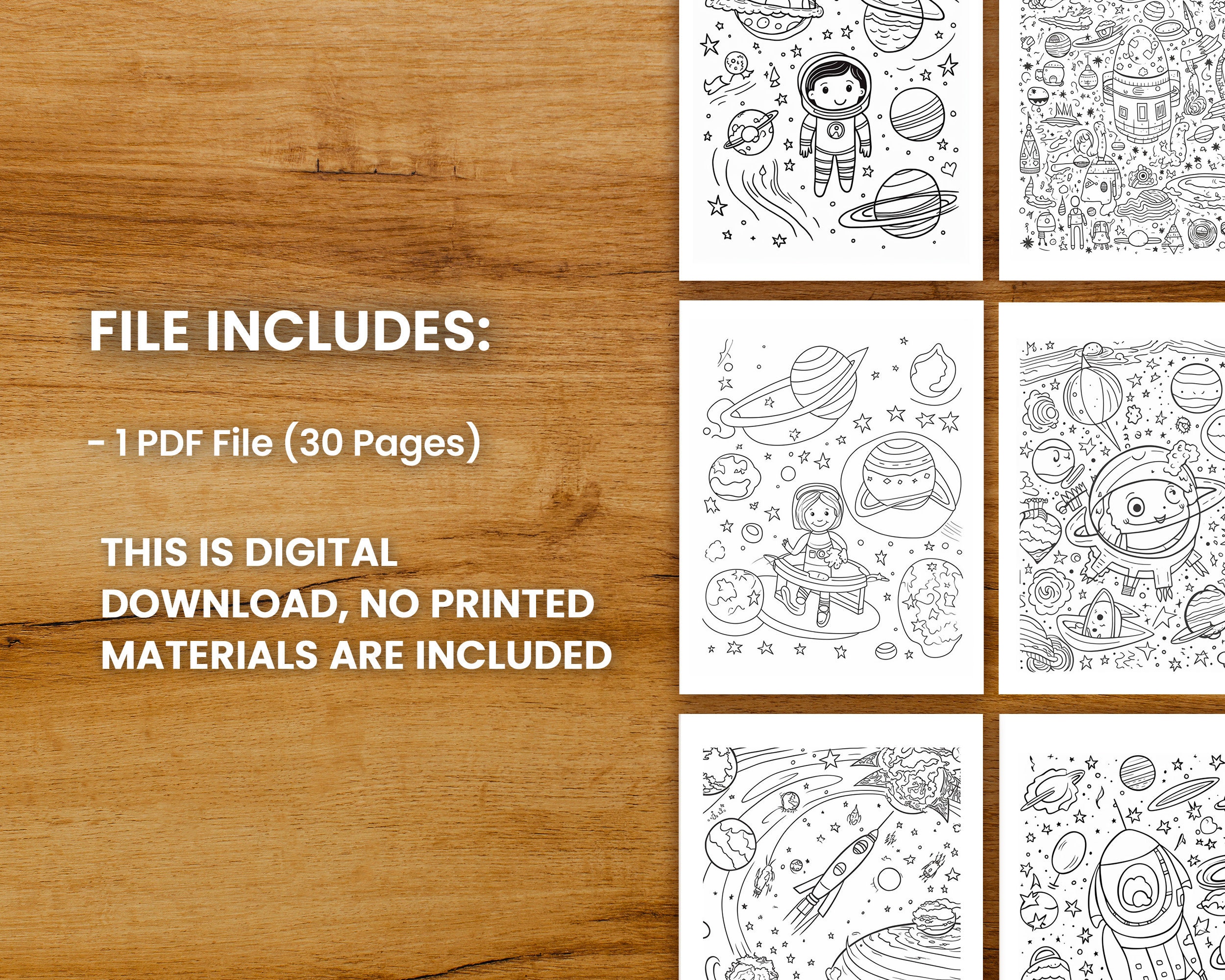 Astronauts & Astronomy Coloring Book - Outer Space Exploration ...