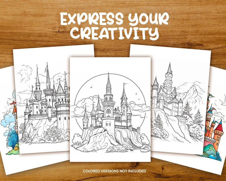Enchanting Castle Coloring Book: Knight Adventures & Majestic Towers ...