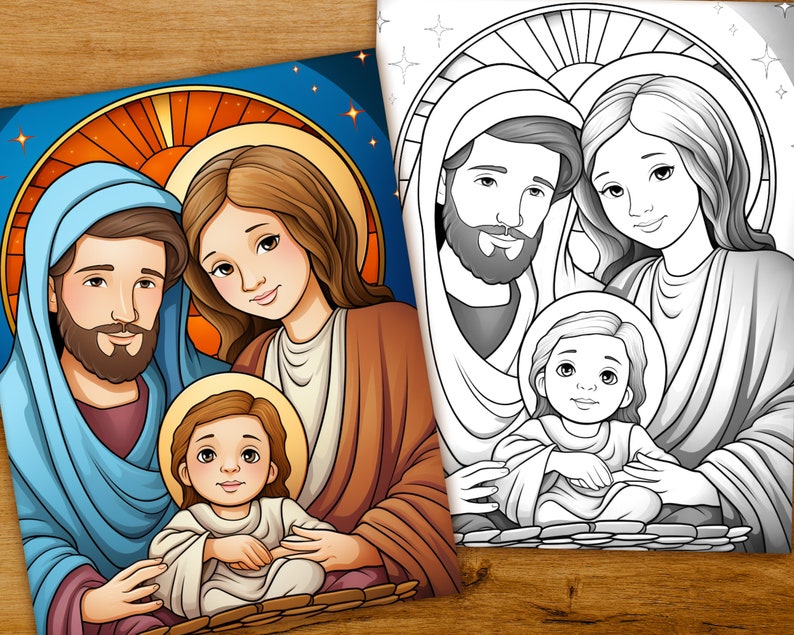 Nativity of Jesus Christ Coloring Book - Digital Download, Interactive ...