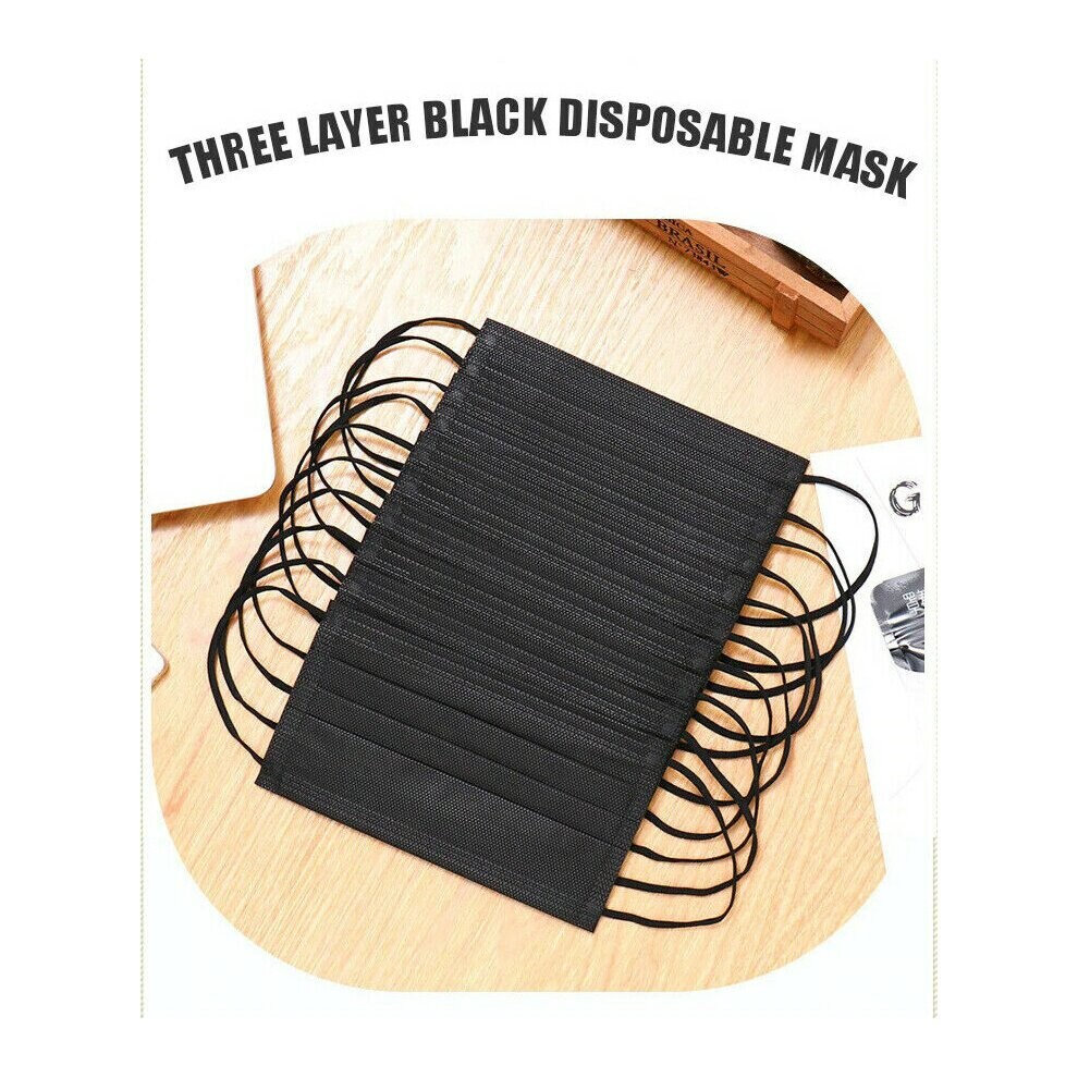 Black Face Masks 3-ply 50 or 100 Pack ASTM Level 3 - Etsy