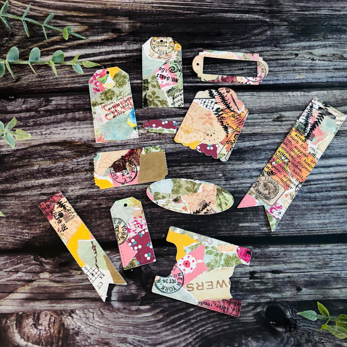 Handmade Tags, Handmade Junk Journal Supplies - Etsy