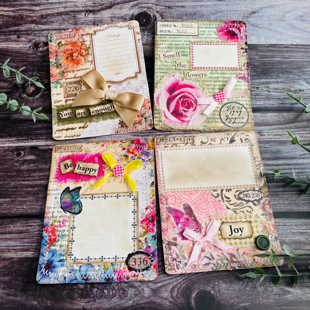 Journal Card Set, Handmade Junk Journal Supplies - Etsy