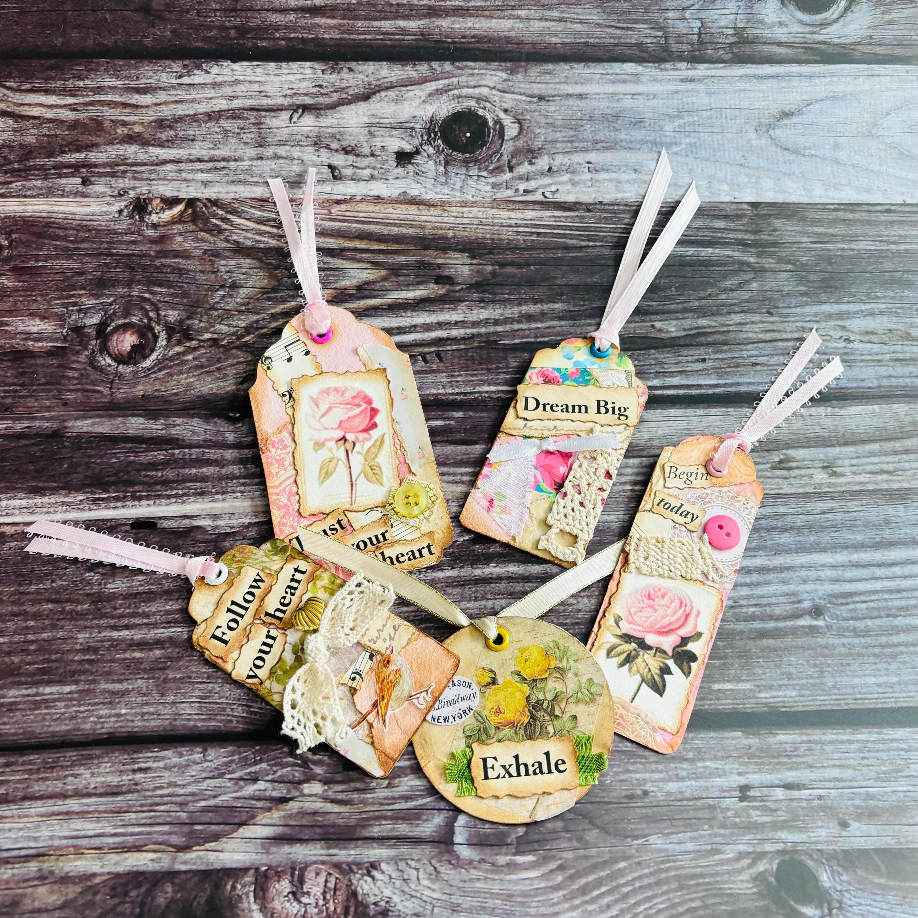 Journal Tags, Handmade Junk Journal Supplies - Etsy