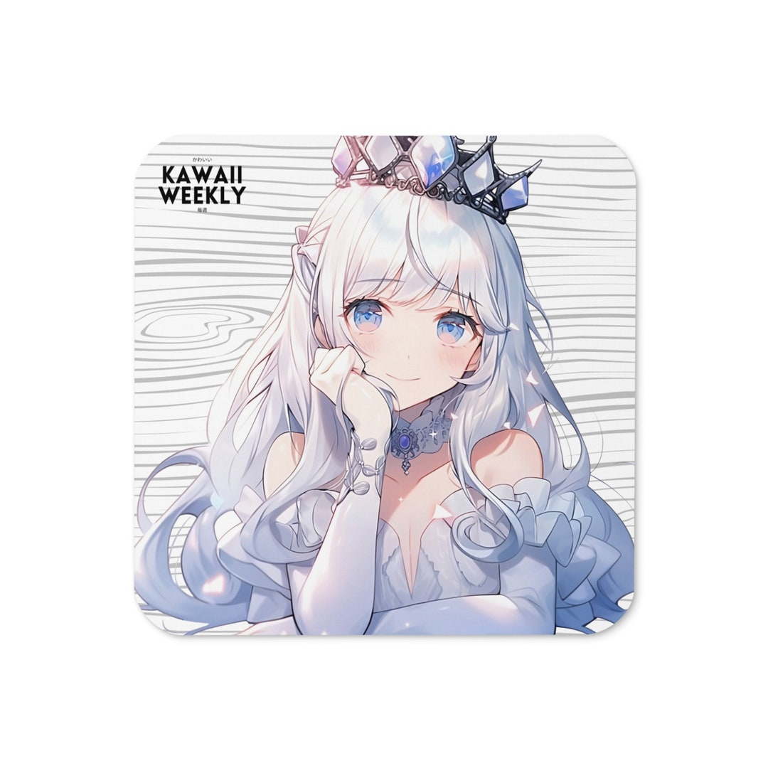 Royal Princess Regal Anime Girl Cork-back Coaster Kawaii - Etsy