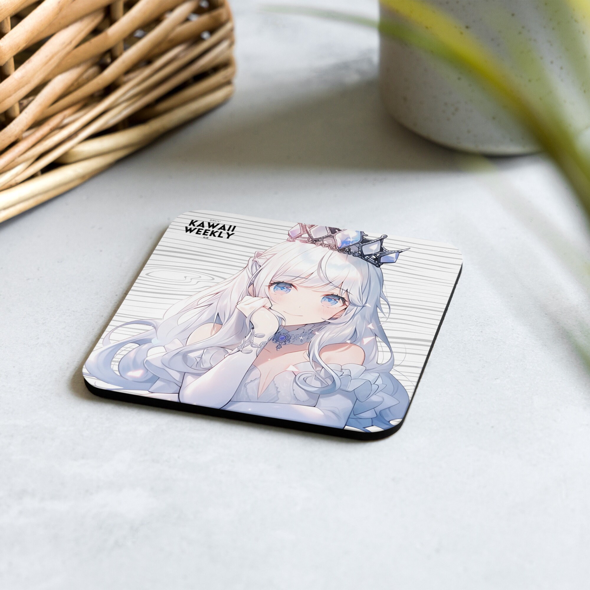Royal Princess Regal Anime Girl Cork-back Coaster Kawaii - Etsy