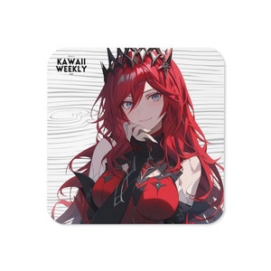 Evil Queen Dark Fantasy Anime Girl Cork-back Coaster Kawaii Royalty ...
